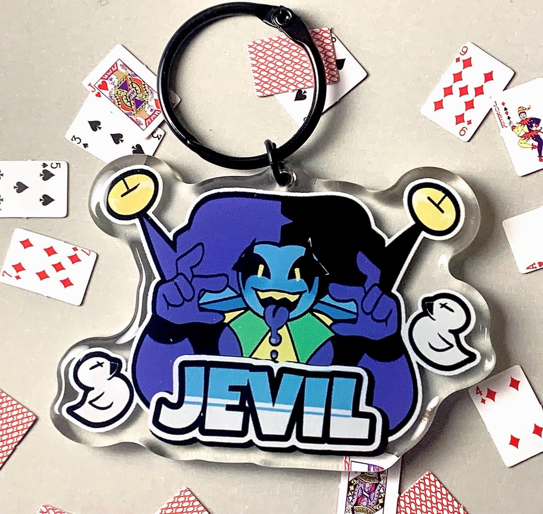 Epoxy Jevil Deltarune Keychain - Etsy