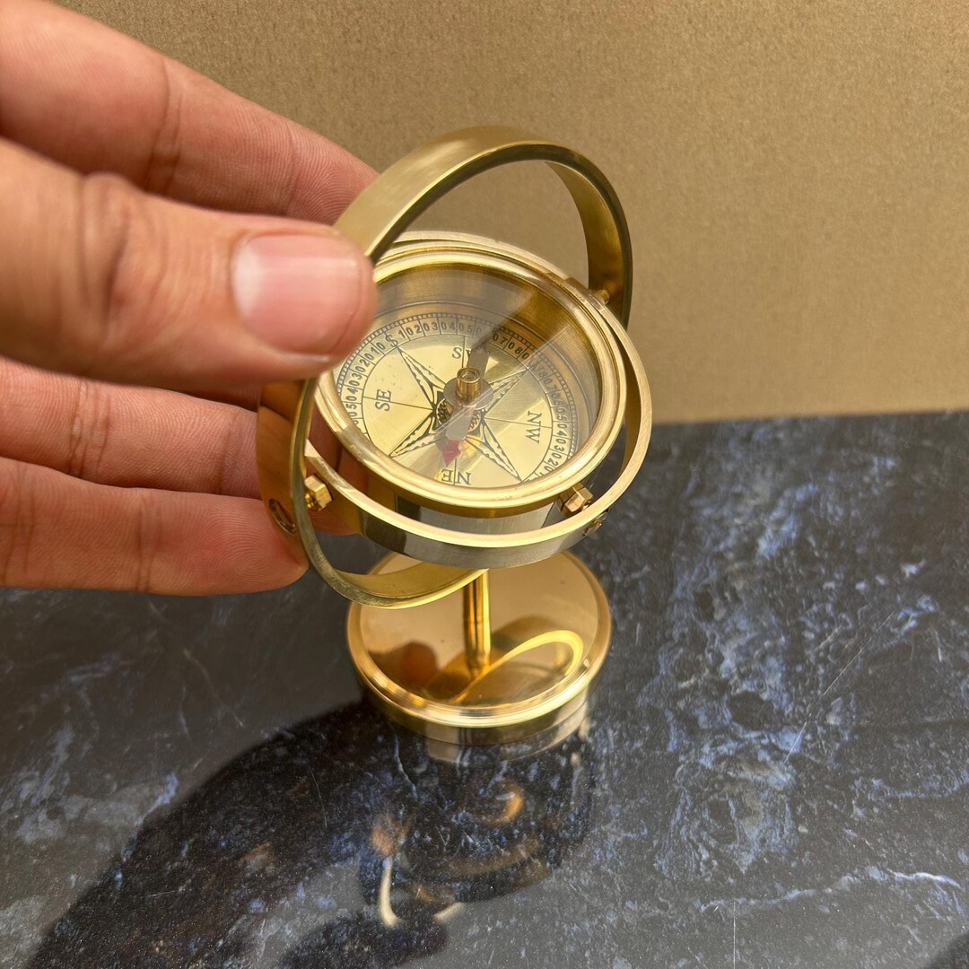 Personalized Gimbal Compass Gift for Backpackers, Navigation Compass ...