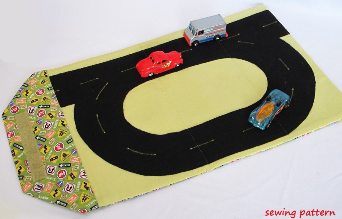 Toy Car Track and Tote Play Mat Immediate Download of PDF SEWING ...