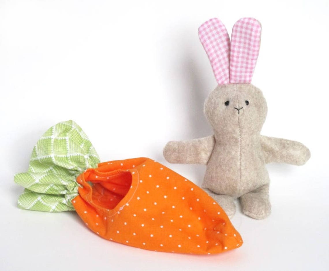 Bunny Rabbit in a Carrot Purse SEWING Pattern - Etsy