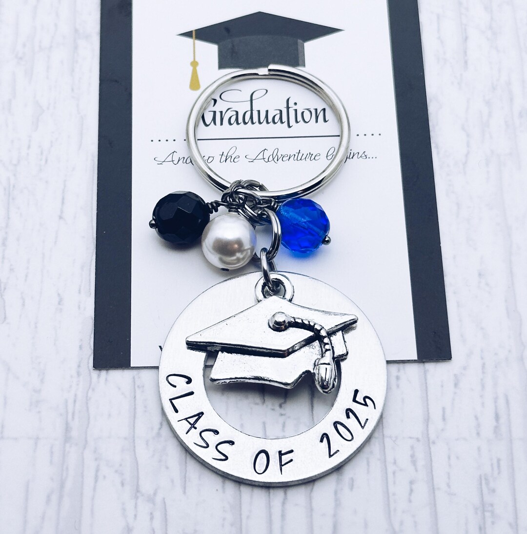 2025 Graduation Class of 2025 Grad Cap Charm Keychain Gift, Graduation ...