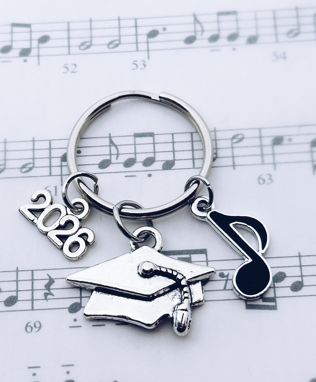 2026 Music Note Grad Keychain, Band, Orchestra, Choir Senior Gift - Etsy