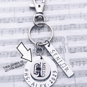 Personalized Marching Band Color Guard Senior Charm Keychain Gift, Band ...