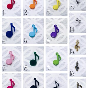 Marching Band Section Leader Music Note Personalized Initial Charm ...