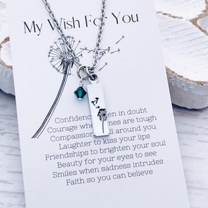 My Wish for You Dandelion Charm Necklace, My Wish for Your Graduation ...