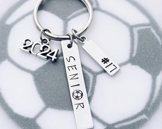 2024 Soccer Player Senior Charm Keychain Gift, Senior Night, Banquet ...