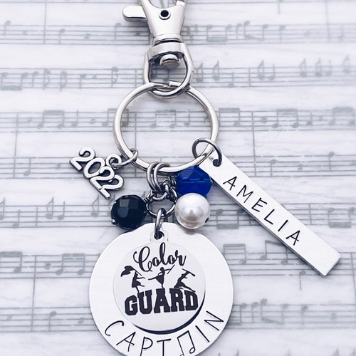 Personalized Color Guard Keychain Marching Band Color Guard - Etsy
