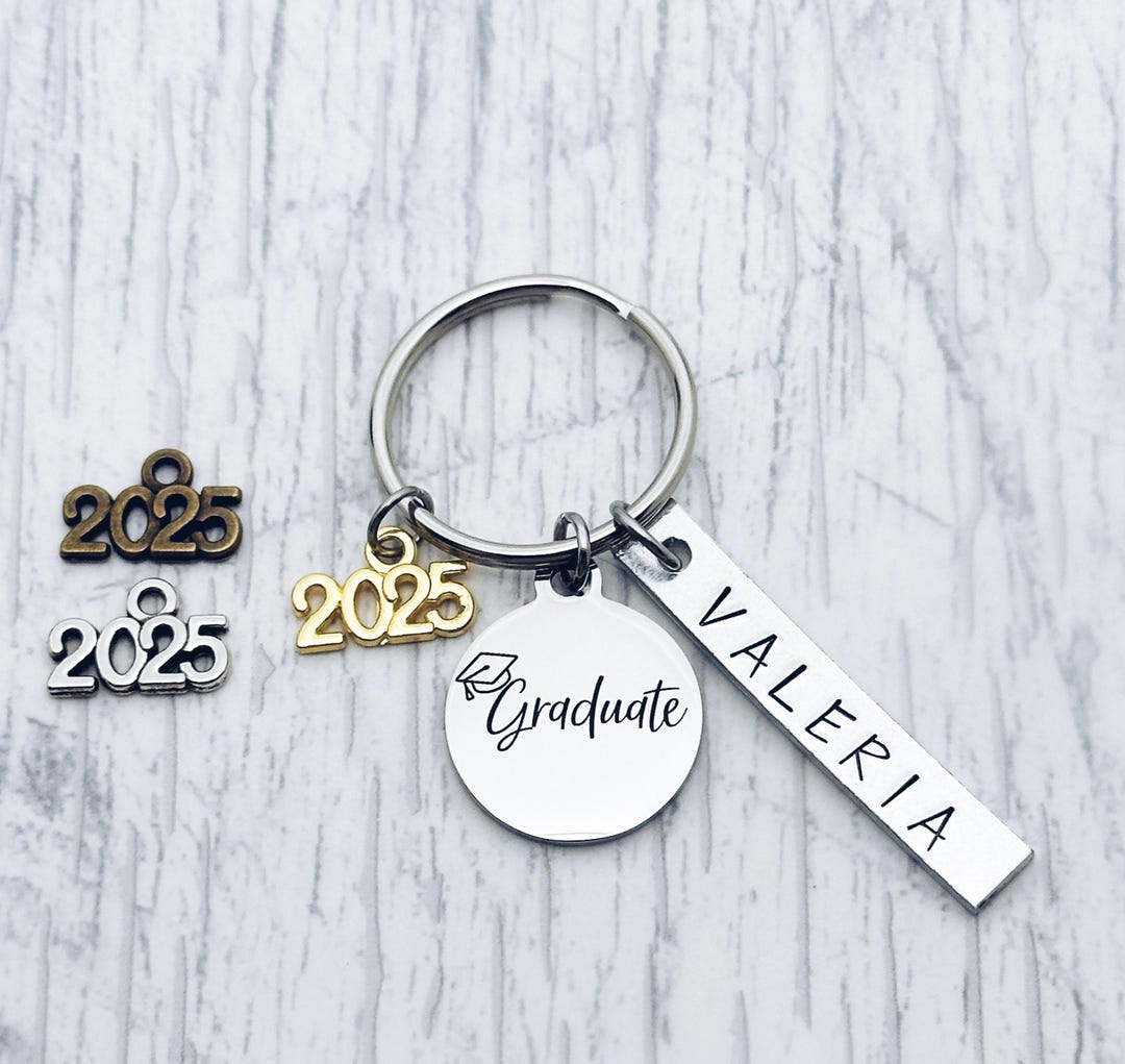 2025 Graduation Charm Keychain, Personalized Grad Charm, Class of 2025 ...