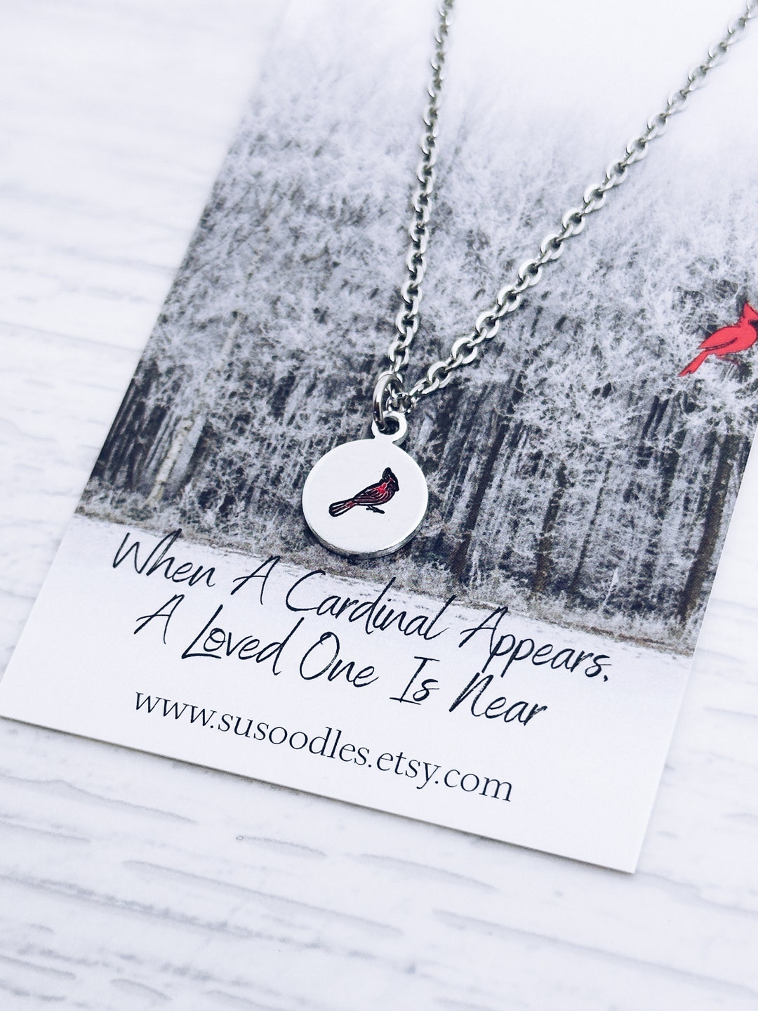 When A Cardinal Appears A Loved One is Near Sympathy Memorial Jewelry ...