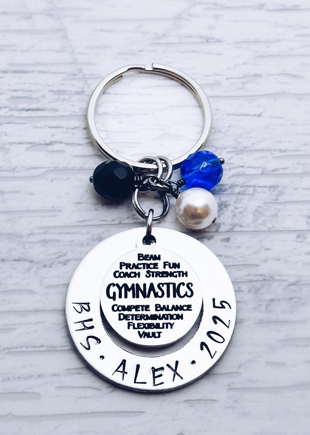 Gymnastics Gymnast Personalized Charm Keychain, Instructor, Coach ...