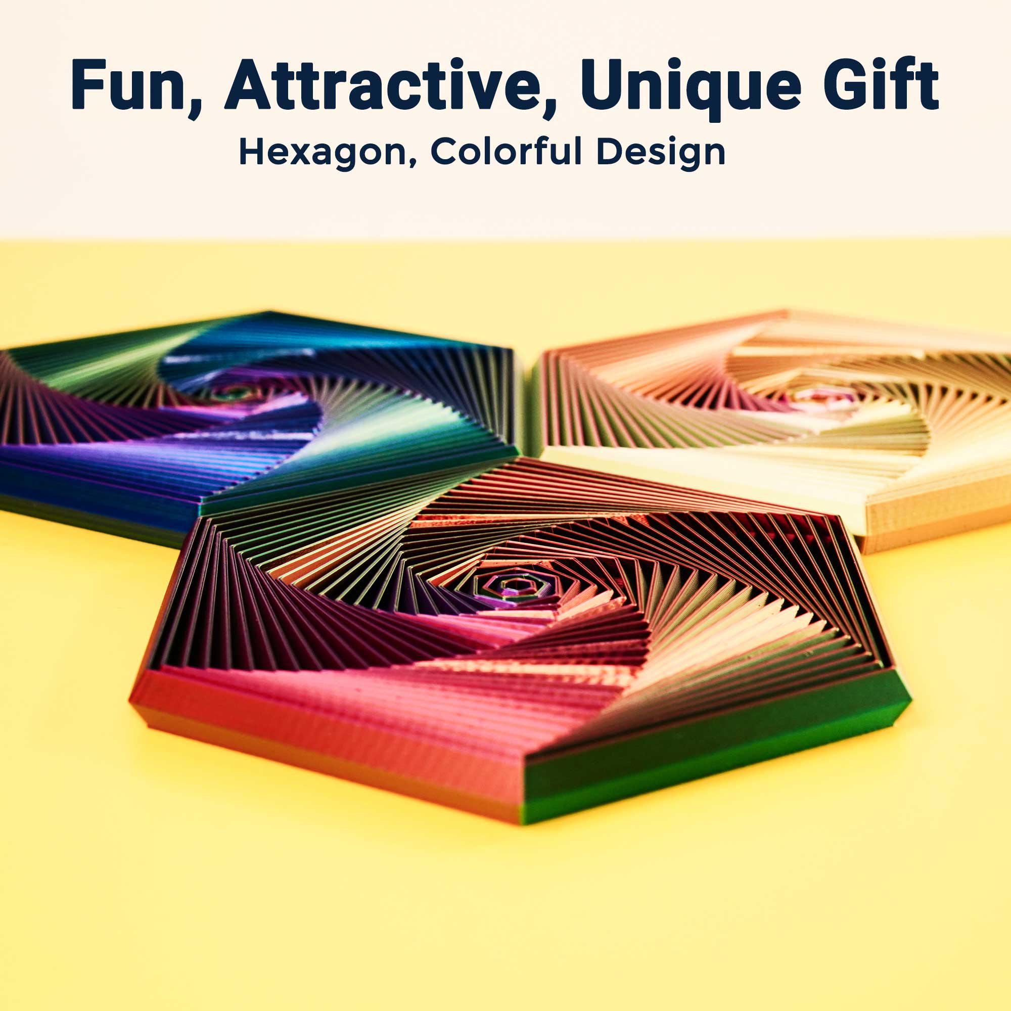 3D Printed Fractal Fidget Toys - Desk Stress Relief Toy, Unique Gift ...