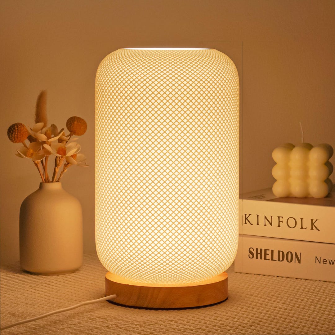 3D Printed Woven Bucket Lamp - Soft Bedside Ambient Light Christmas ...