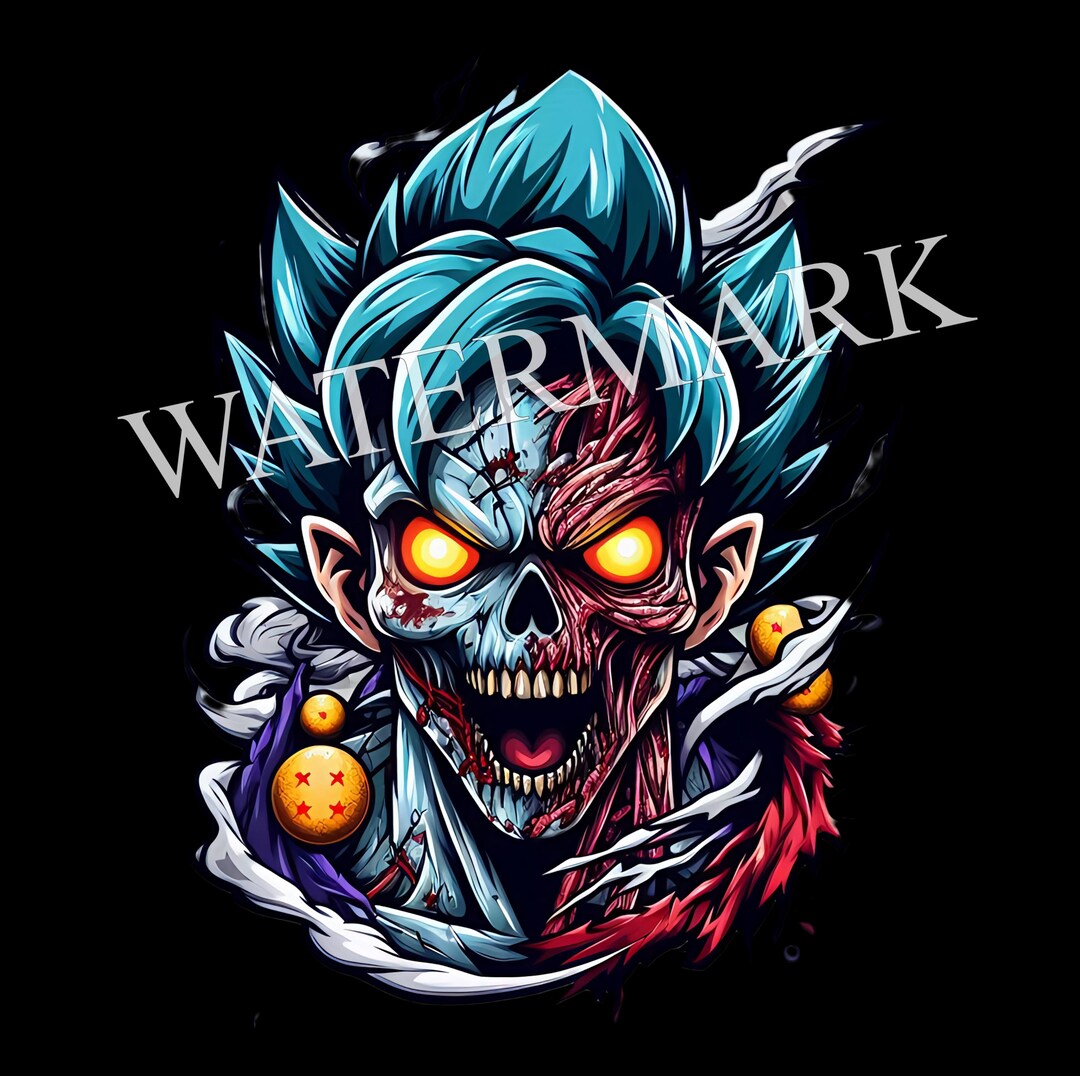 Dragon Ball Z, Zombie Saiyan Warrior, Anime, Goku, Design, 4k PNG - Etsy