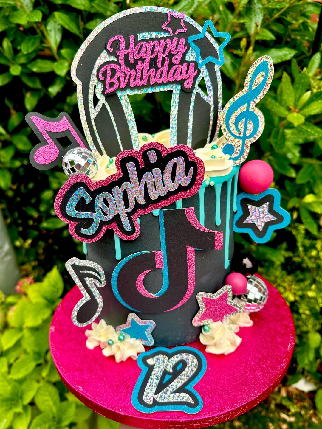Personalised Cake Topper Set Influencer - Etsy