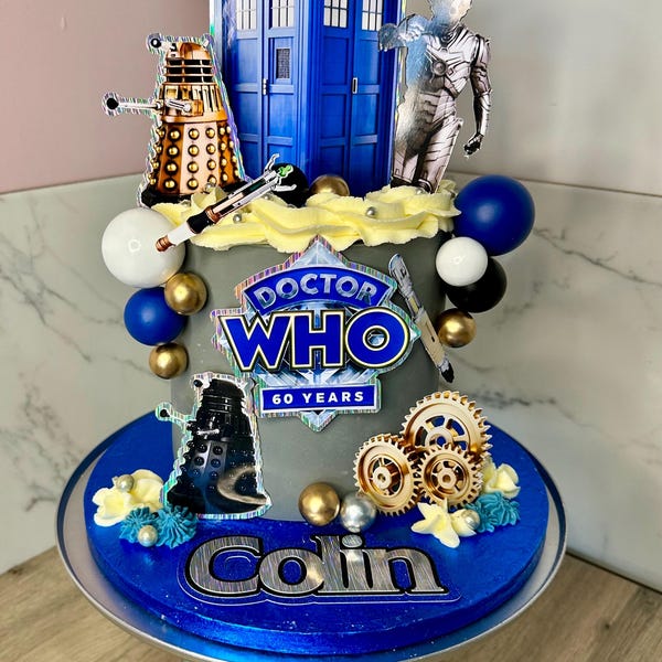 Tardis Cake Topper - Etsy
