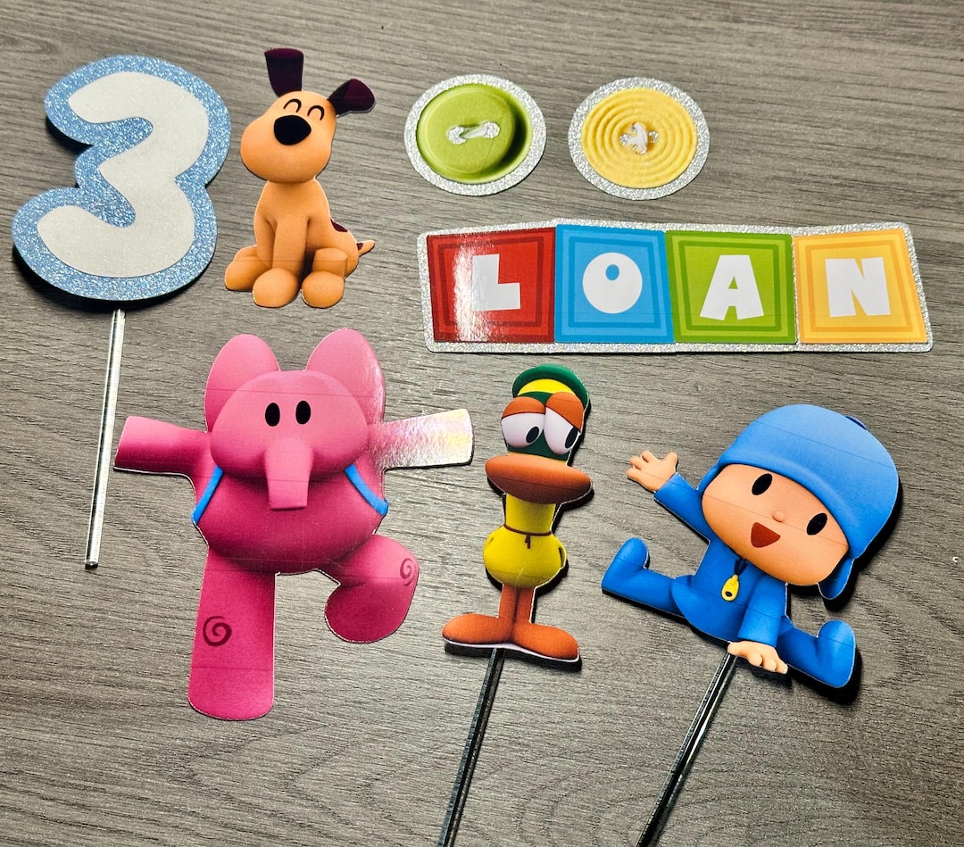 Personalised Cake Topper Set Pocoyo - Etsy