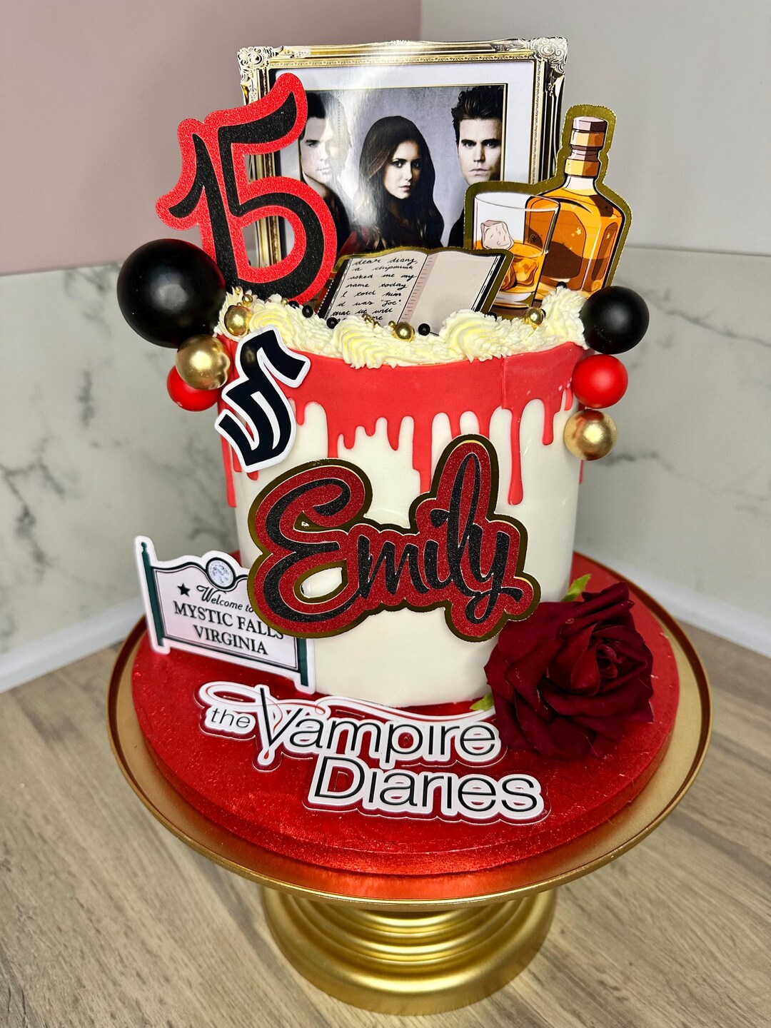 Personalised Cake Topper Set Vampire - Etsy