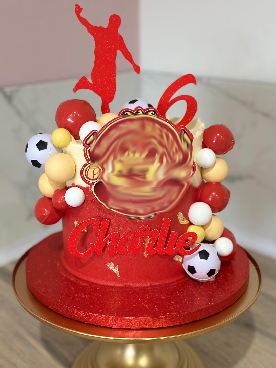 Personalised Cake Topper Set Football Any Team - Etsy