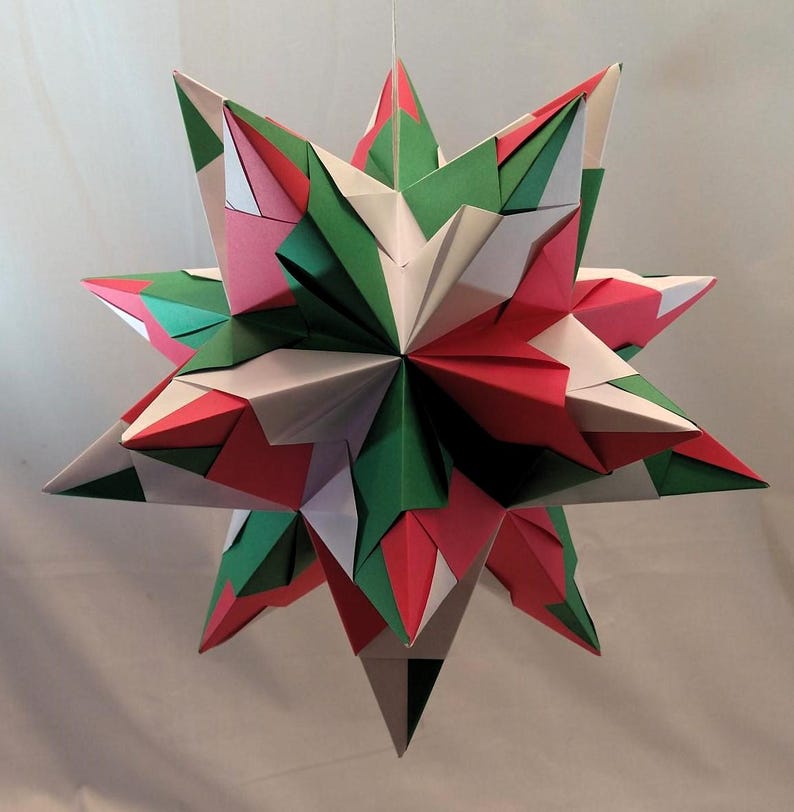 Origami Christmas Star ~ Craft Paper - 14 Inch Diameter - Etsy