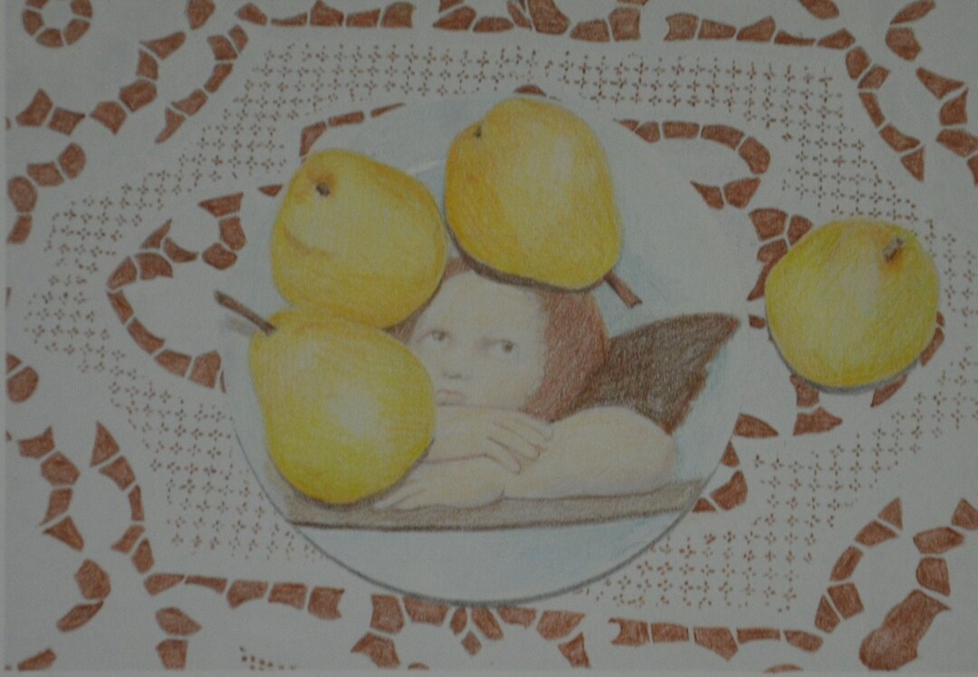 Angel With Pears and Lace - Etsy