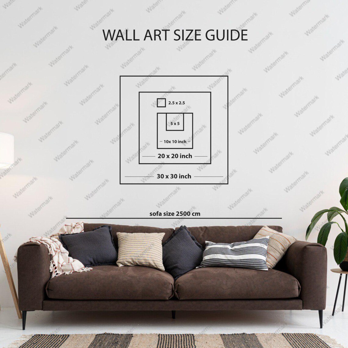 Wall Art Square Size Guide, Frame Size Guide, Print Size Guide, Poster ...