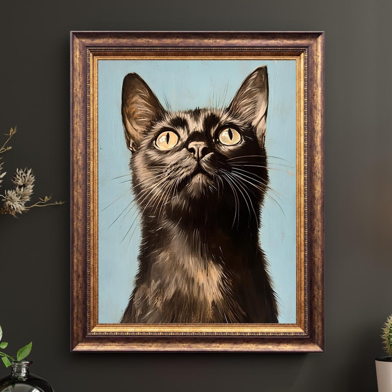 Black Cat Poster - Etsy