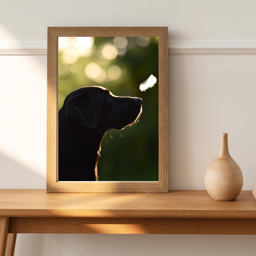 Chocolate Labrador Print, Chocolate Lab Memorial, Rainbow Bridge Dog ...