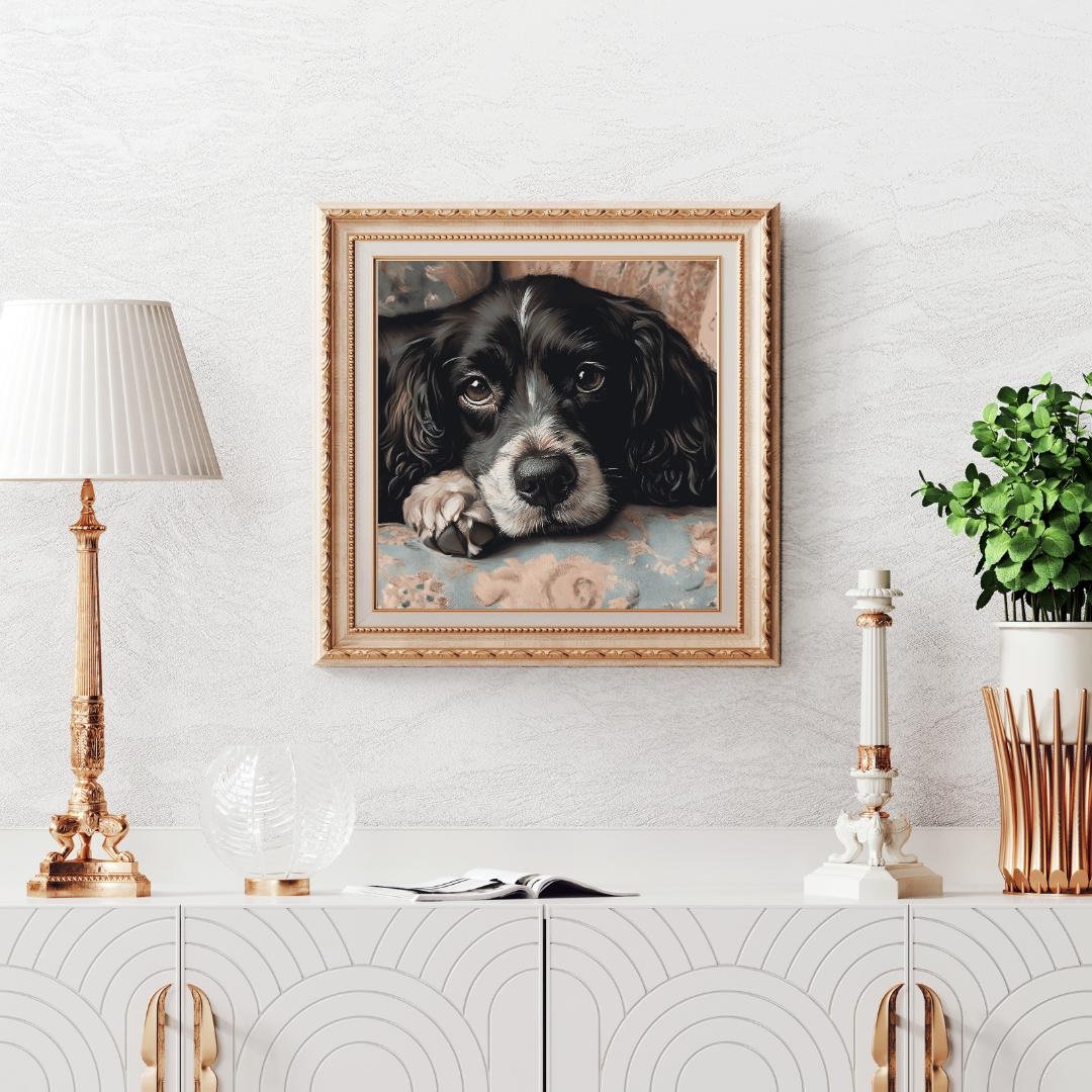 Cocker Spaniel Art Print, Spaniel Wall Art, Dog Wall Decor, Spaniel ...