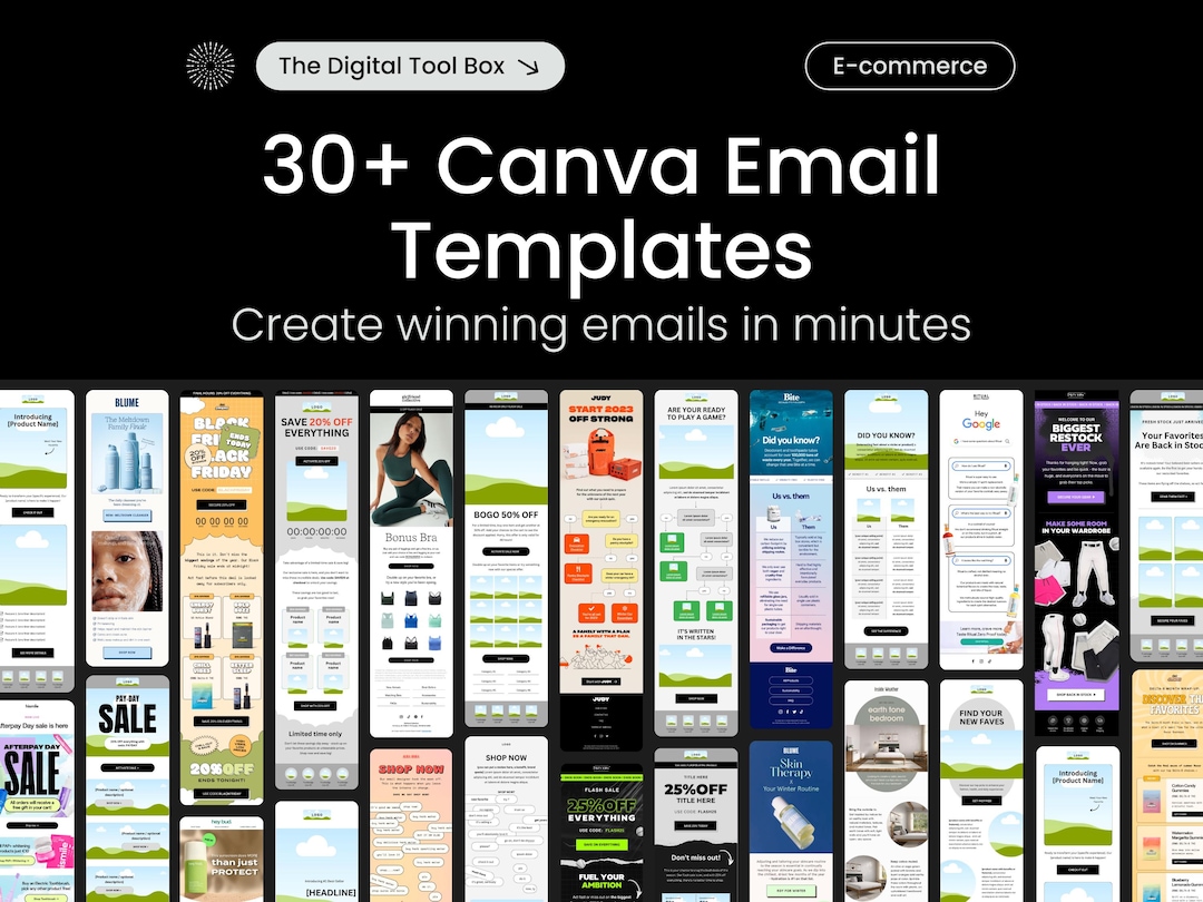 30+ Email Templates for E-commerce Store, Canva Template - Etsy