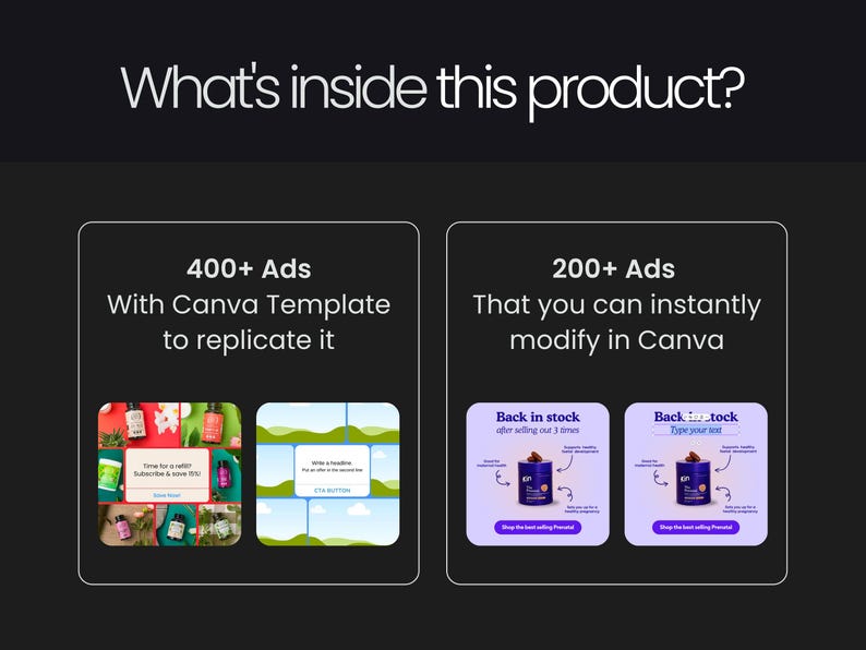 Scroll-stopping Ads Canva Template | Increase Your Conversion Rates | E ...