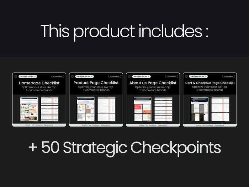 Advanced E-commerce Checklist, Website Optimization Guide, Shopify Template, Selling Guide - Etsy