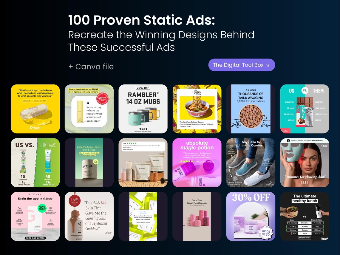 Facebook Ads, Static Ads for Instagram and Facebook, Marketing Strategy ...