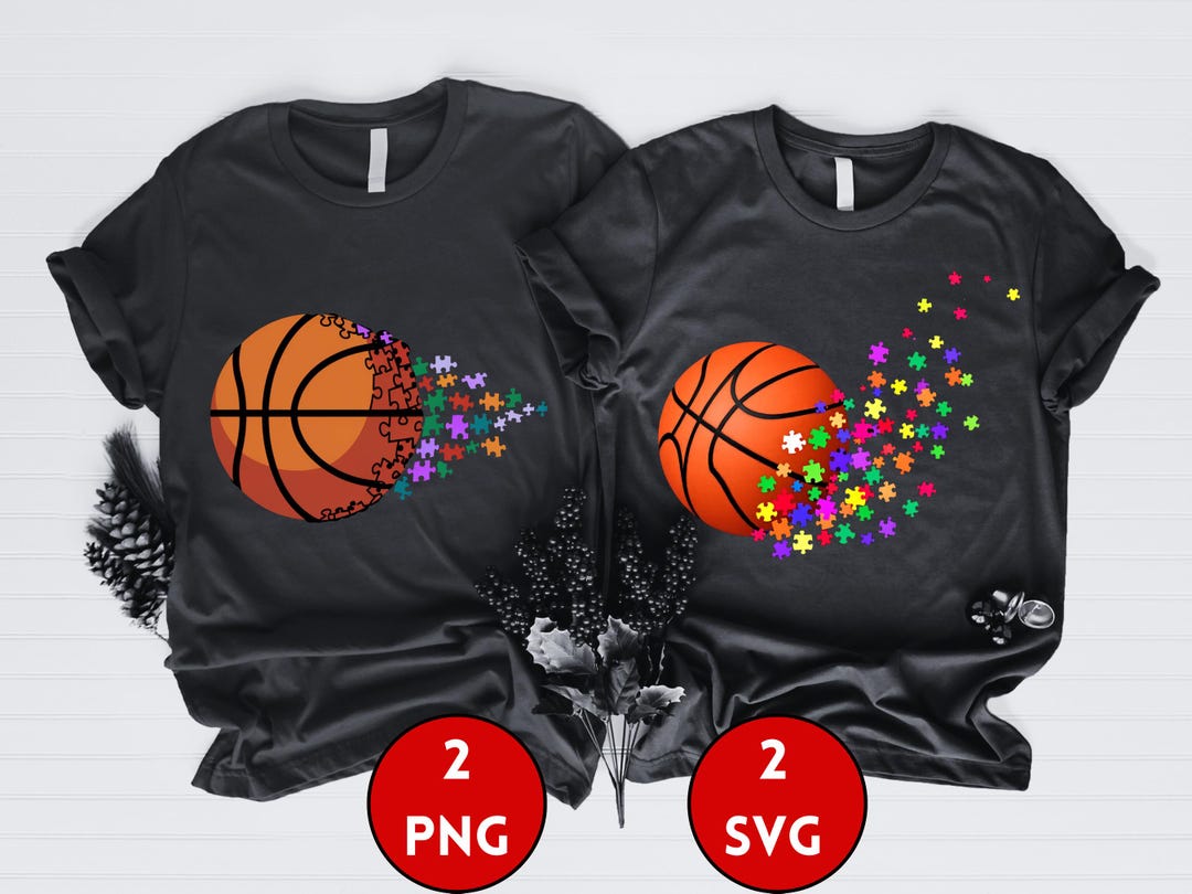 Autism Awareness Basketball PNG: Puzzle Piece Sports Design (digital ...