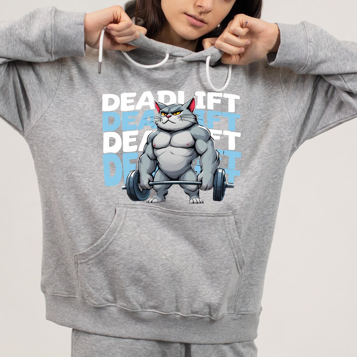 Deadlift Cat Gym Design Png,funny Fitness Workout Svg,cat Lover ...