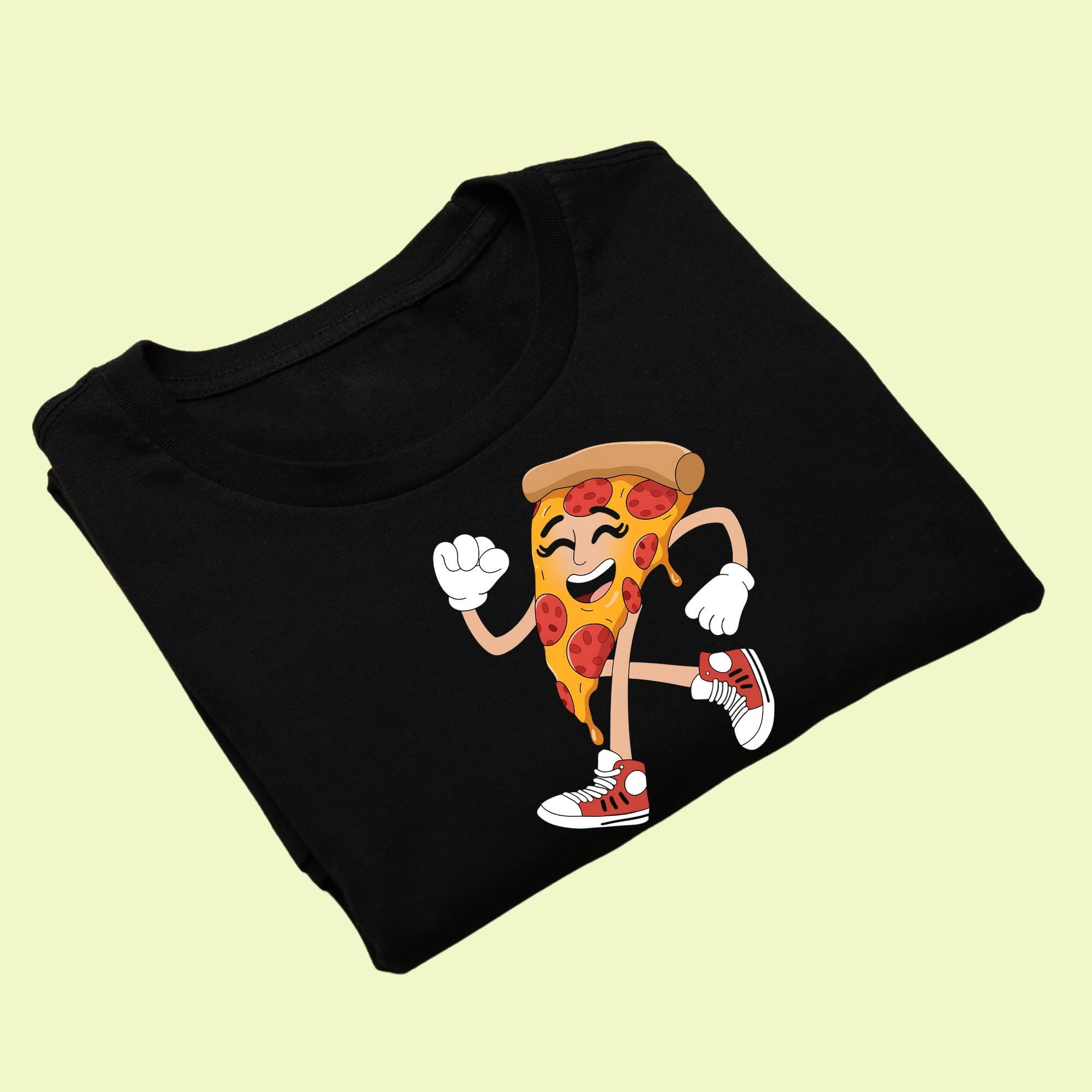 Funny Pizza Slice Cartoon Design PNG Cute Food Art for Pizza Lovers-svg ...