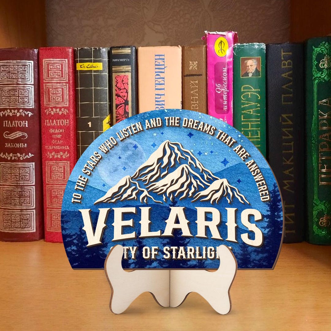 Acotar Velaris Sign, City of Starlight, Acotar Inspired, Bookshelf ...
