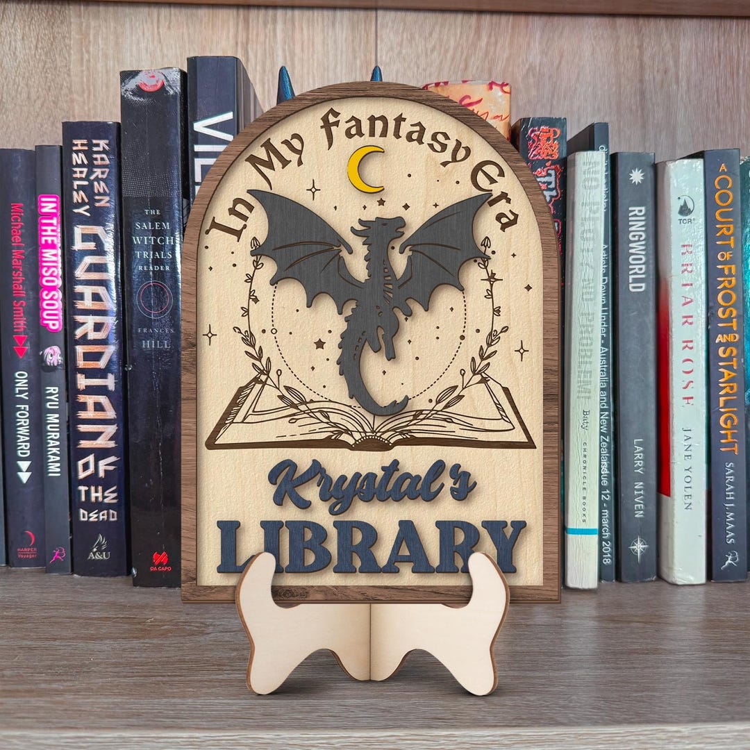 Personalized Fourth Wing Inspired Library Sign, Custom Library Sign ...