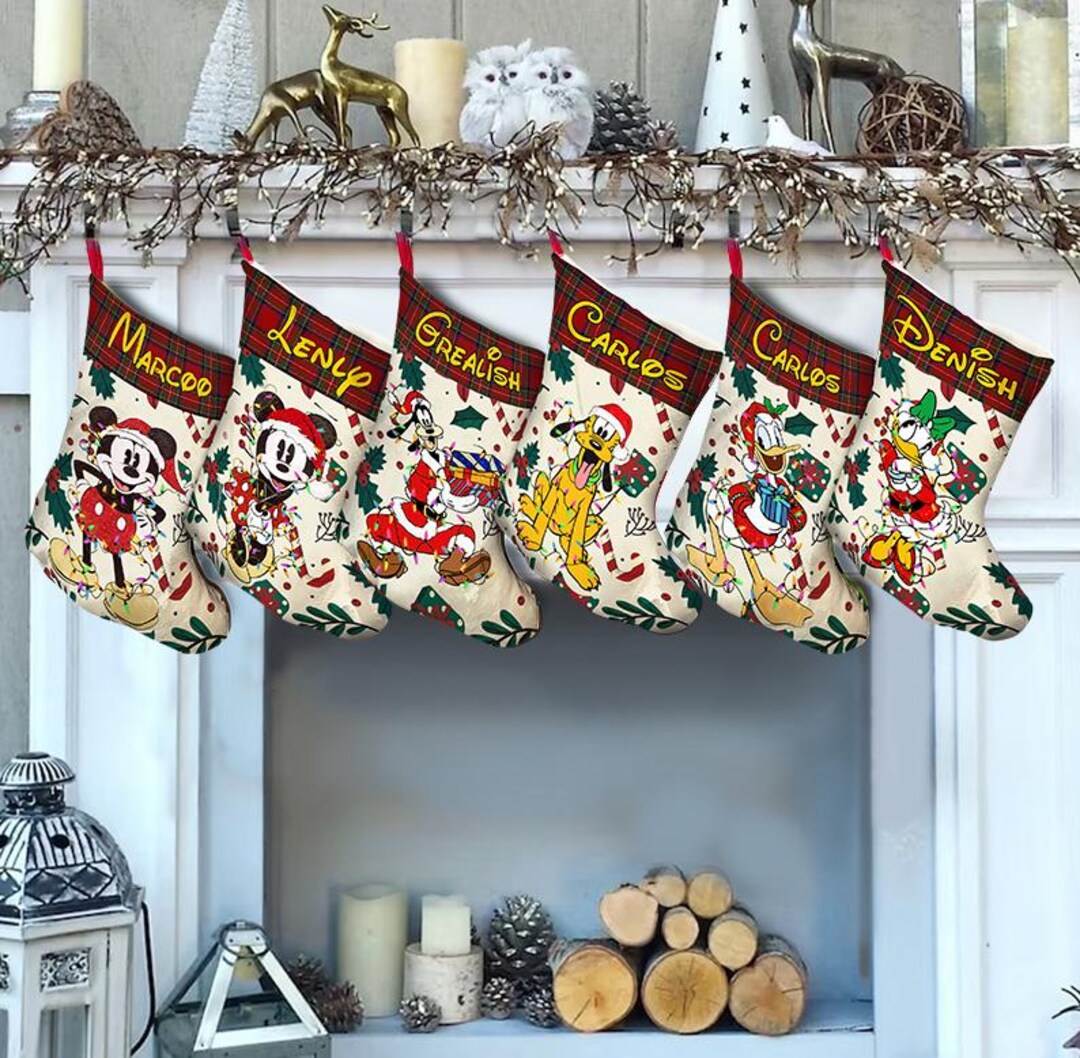 Personalized Disney Character Christmas Stocking, Stocking With Name ...