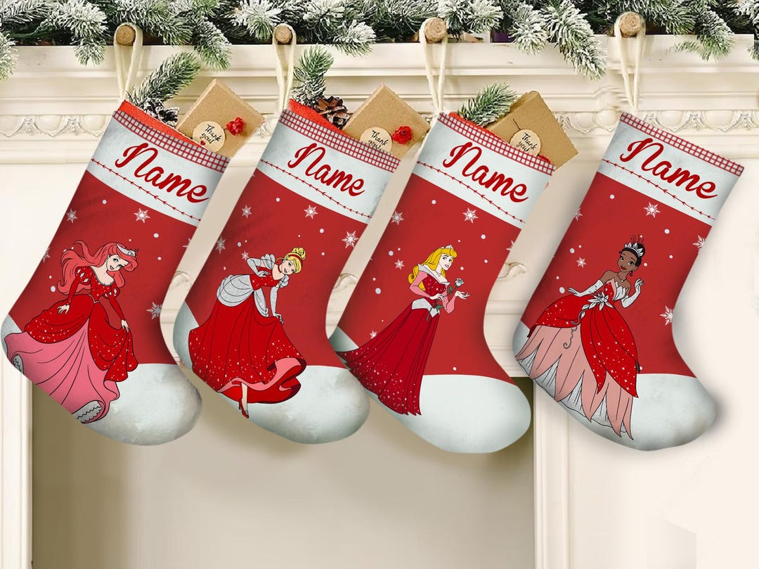 Custom Disney Princess Christmas Stocking With Name, Cinderella ...