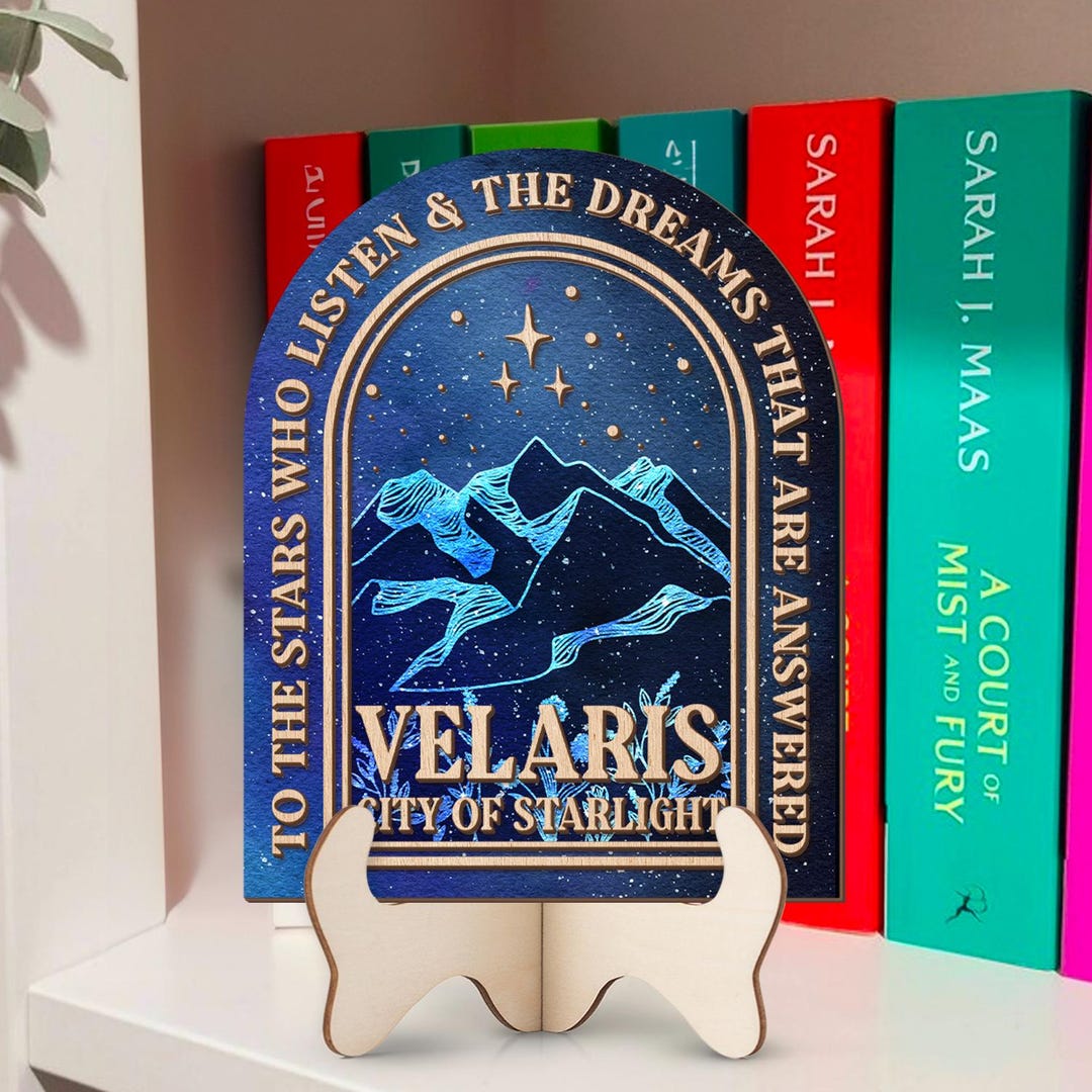 Velaris City of Starlight Bookshelf Sign, Acotar Bookshelf Decor, to ...