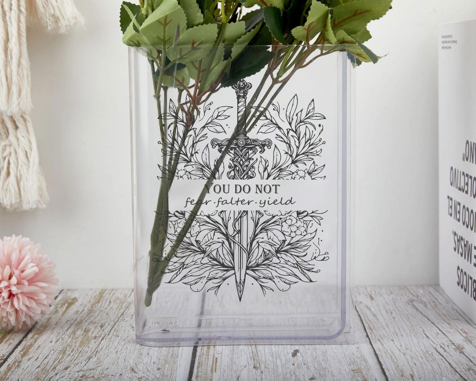 You Do Not Yield Throne of Glass Acrylic Book Vase, Throne of Glass ...