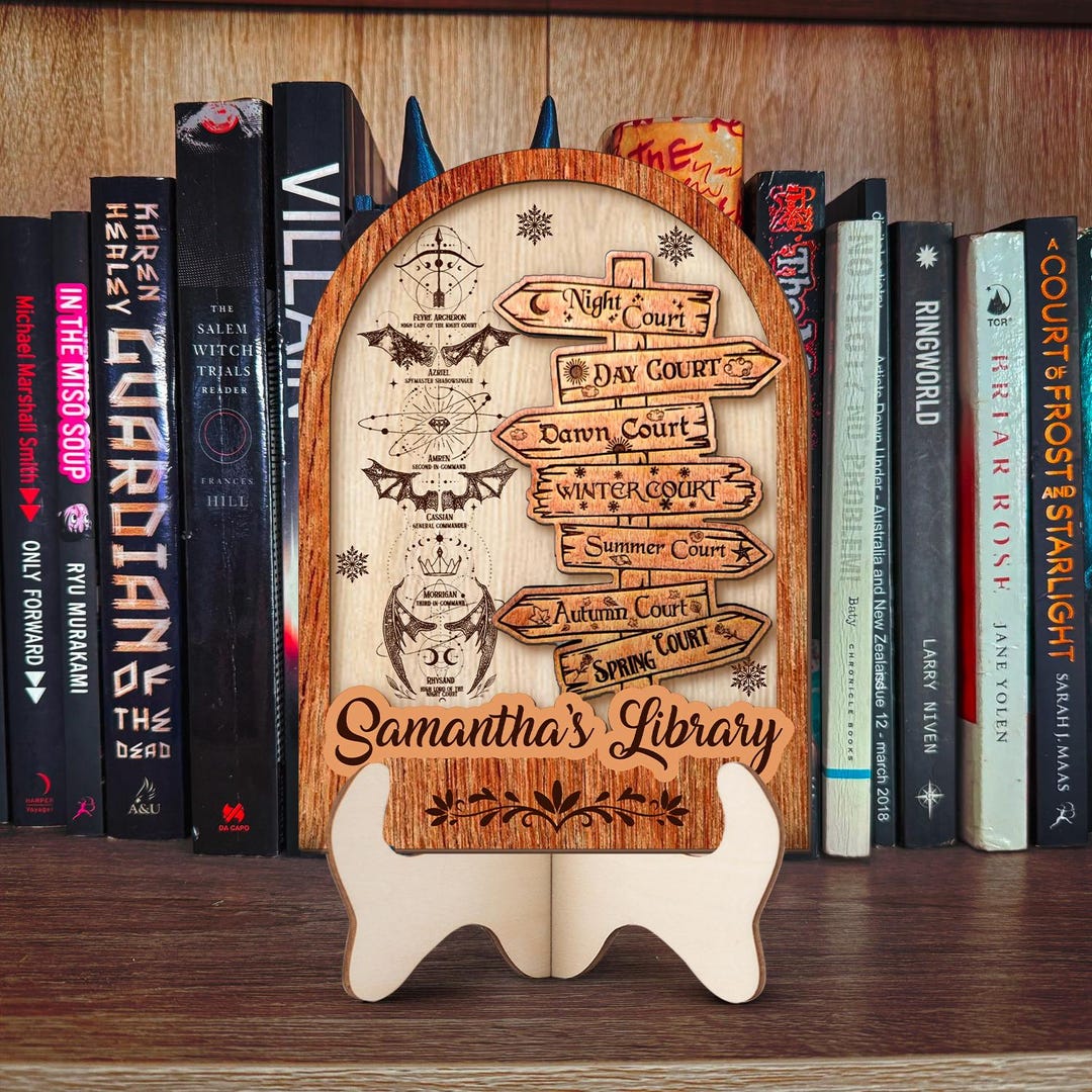 Personalized Book Sign, Night Court and Seasonal Courts Design, Library ...