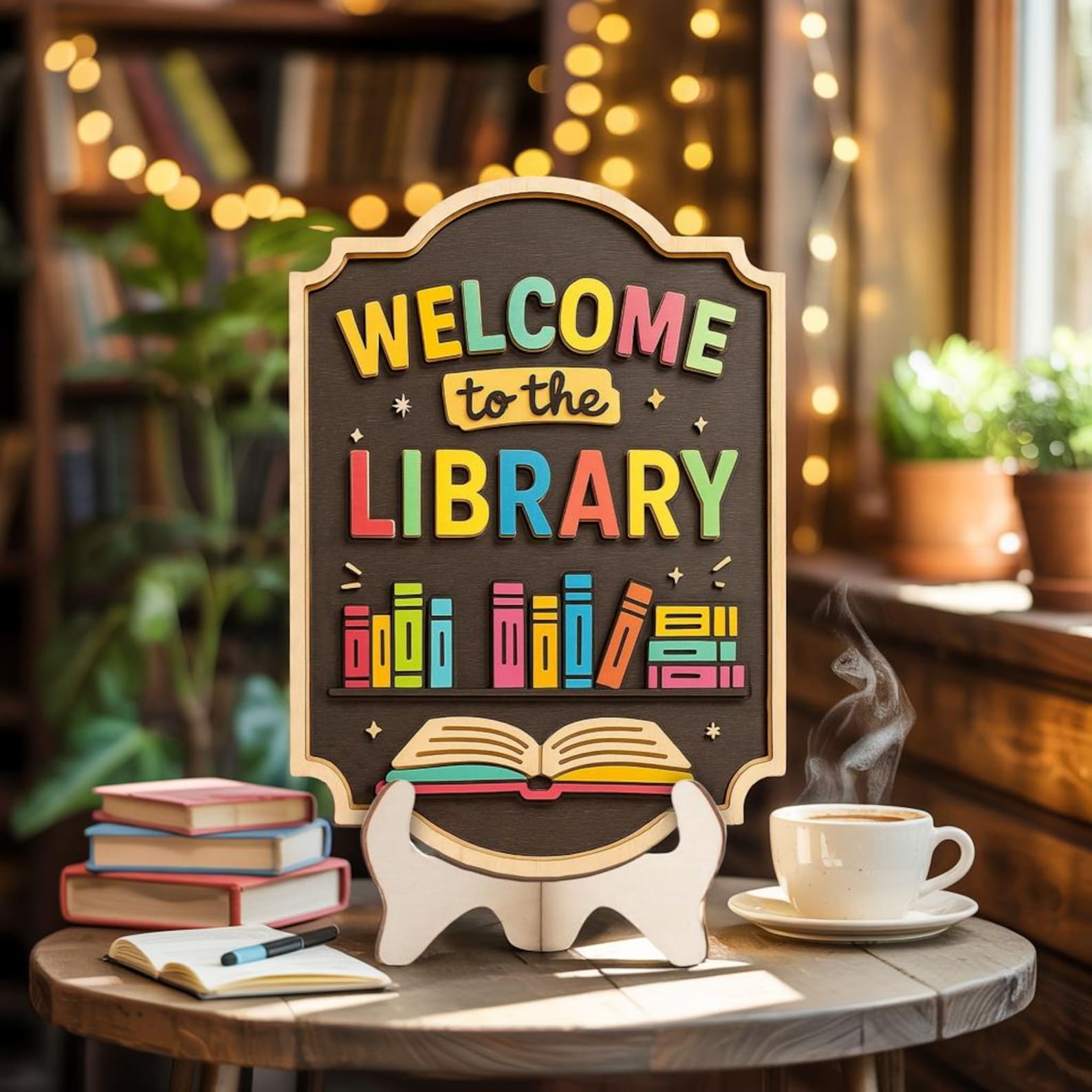 Welcome to the Library School Sign, School Library Sign, Back to School ...