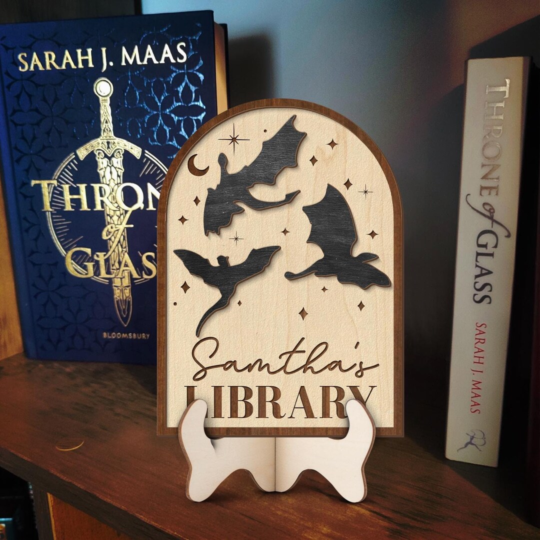 Custom Fourth Wing Bookshelf Sign, Library Sign, Bookshelf Decor, Book ...