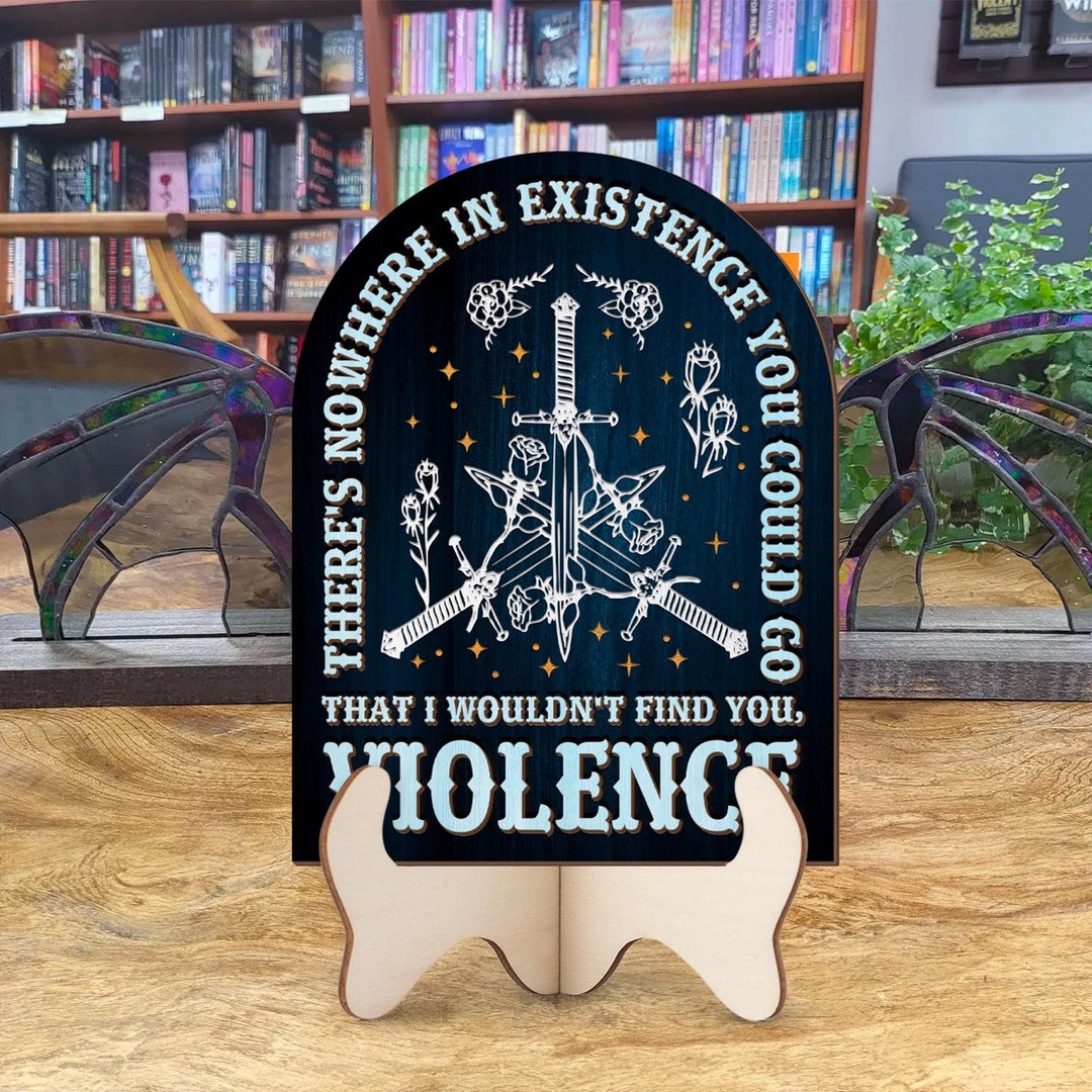 Fourth Wing Inspired Book Nook Decor With Stand, Library Sign, Fourth ...