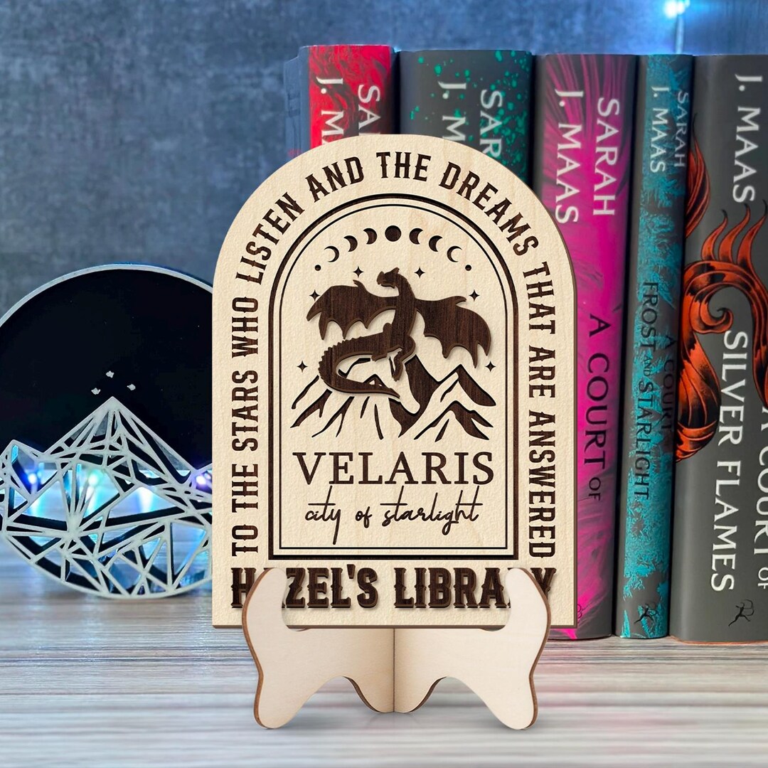 Velaris Wooden Book Sign, to the Stars, City of Starlight Decor, ACOTAR ...