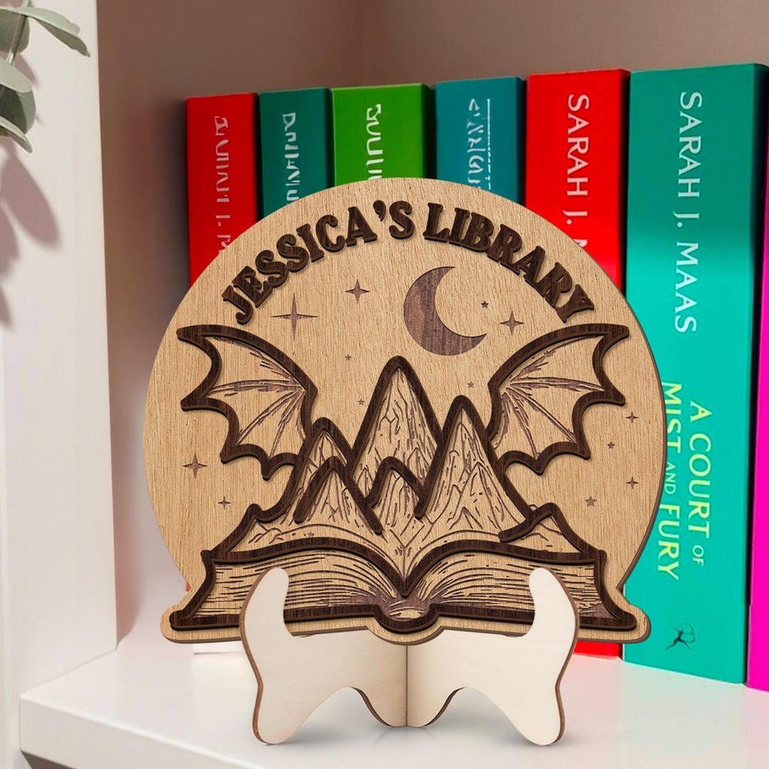 Dragon Bookshelf Decor, Acotar Sign, Booktok Signs, Bookish Decor, A ...