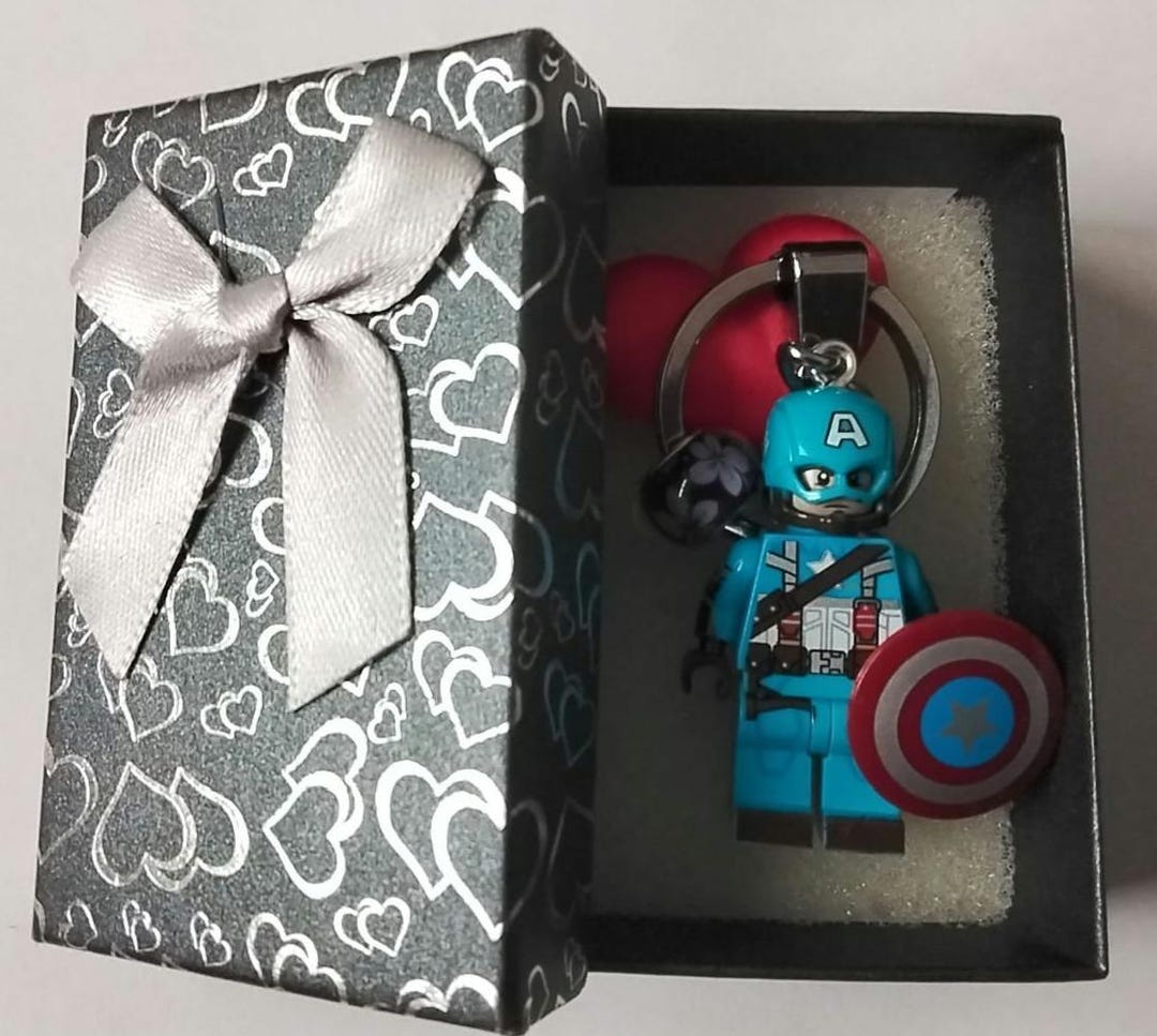 Superhero Captain Iron Custom Keychain & Present Box - Handmade ...