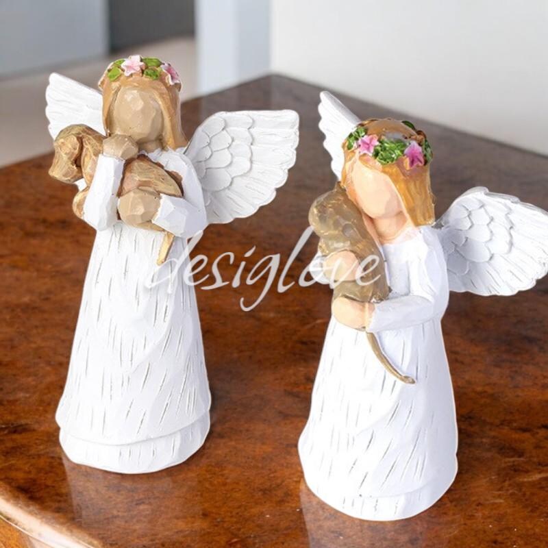 Cat Angel Statue - Etsy