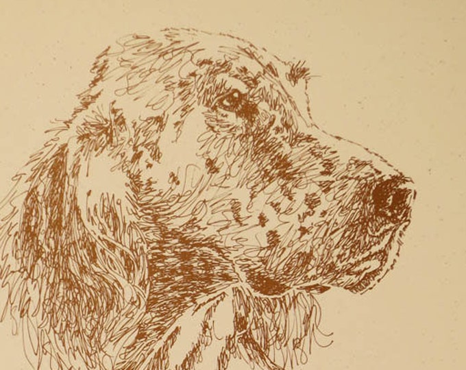 English Setter - Artist Kline Draws His Dog Art Using Only Words ...